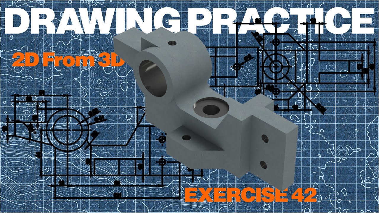 SolidWorks Drawing Tutorial for Beginners | Exercise 42 | 2025 - YouTube