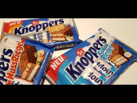 KNOPPERS Riegel alle neue Sorten im Test -- Kokos und Erdnuss Riegel ...
