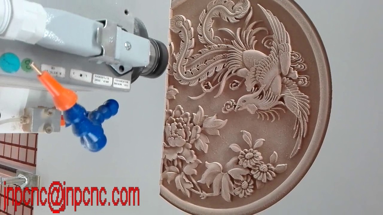 Relief by CNC router machine - YouTube