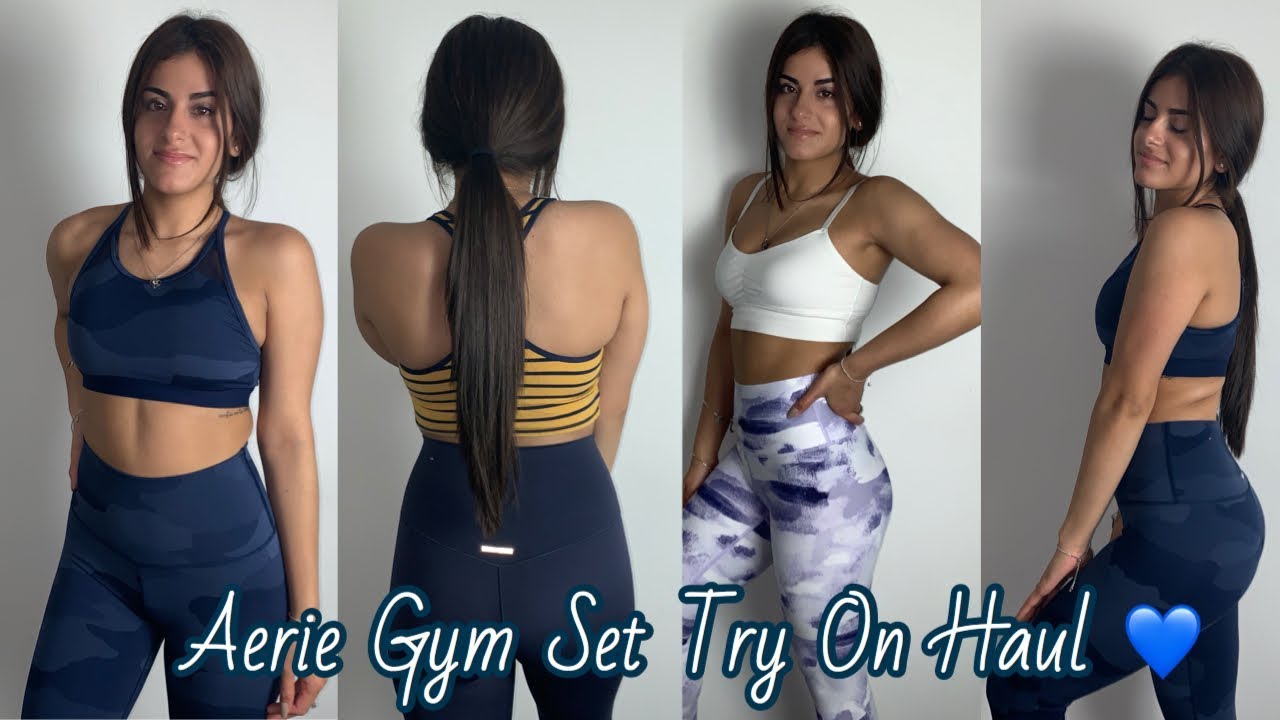 Aerie Gym Set Try On Haul 💚 - YouTube