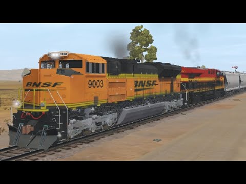 Trainz 3 BNSF #9003 pass by with Grain - YouTube