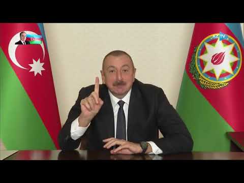 İlham Aliyev Azerbaycan'ın Dağlık Karabağ zafer konuşması \