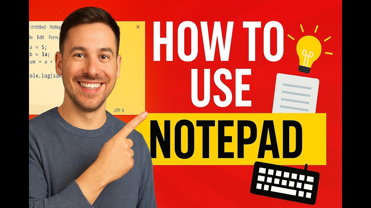 HOW TO USE NOTEPAD ( CLASS -1 )|| NOTEPAD - YouTube