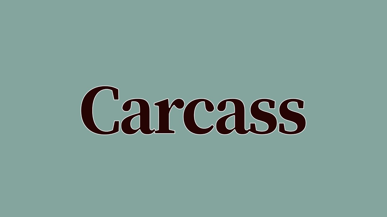 Carcass Meaning and Definition - YouTube