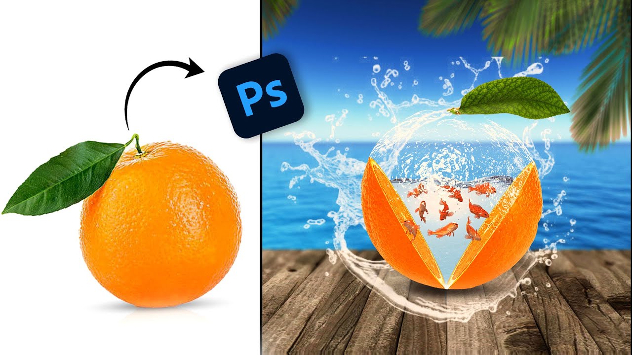 Photo Manipulation in Photoshop | Orange and Fish #silverstargraphix ...