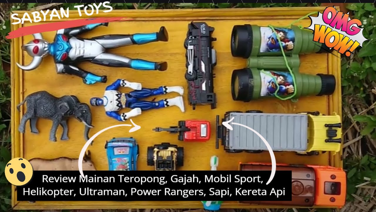 🔴 Review Mainan Teropong, Gajah, Mobil Sport, Helikopter, Ultraman ...