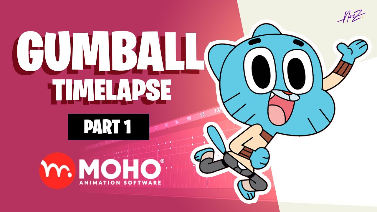 GUMBALL CHARACTER DESIGN & RIGGING AVEC MOHO PRO - (TIMELAPSE PART 1 ...