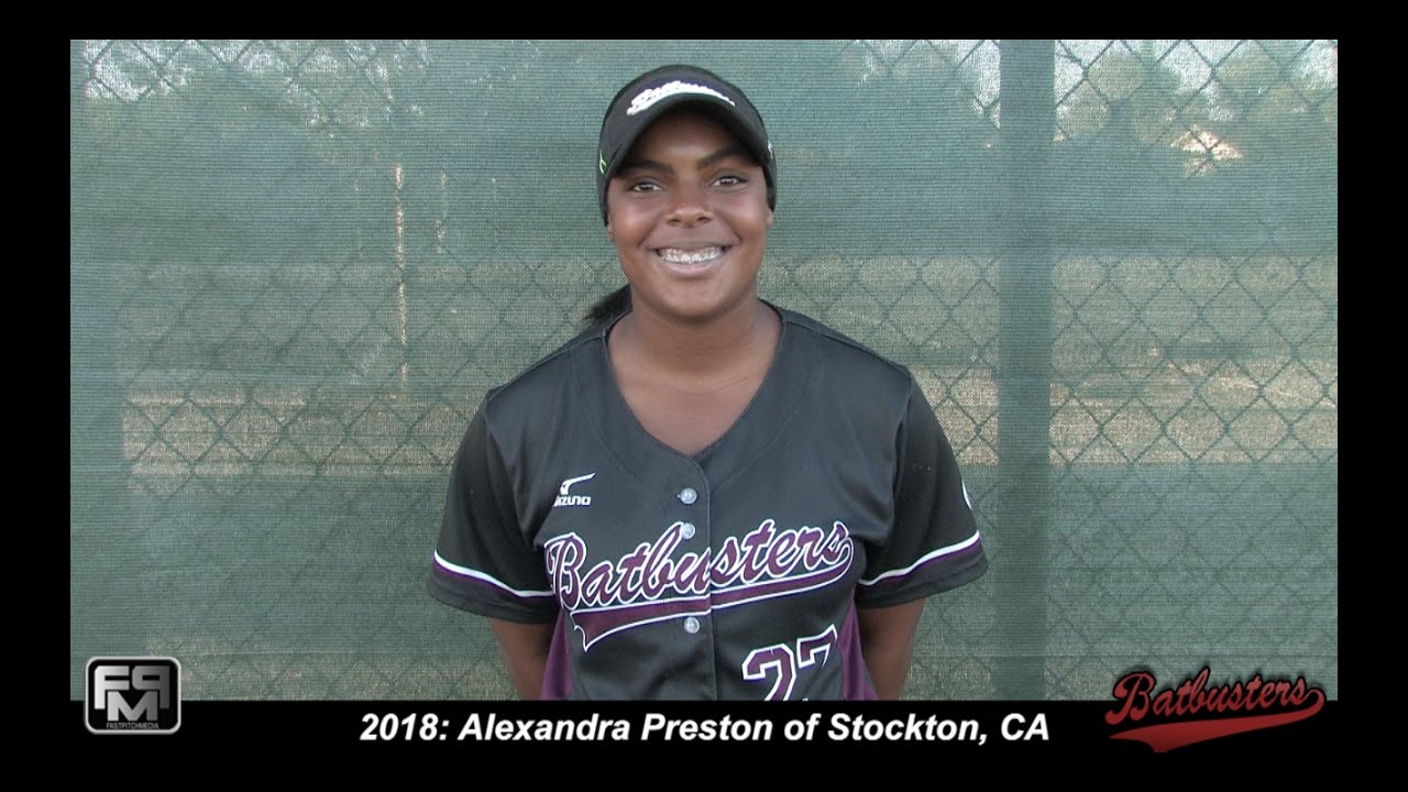 2018 Alexandra Preston Catcher, First Base and Outfield Softball Skills ...