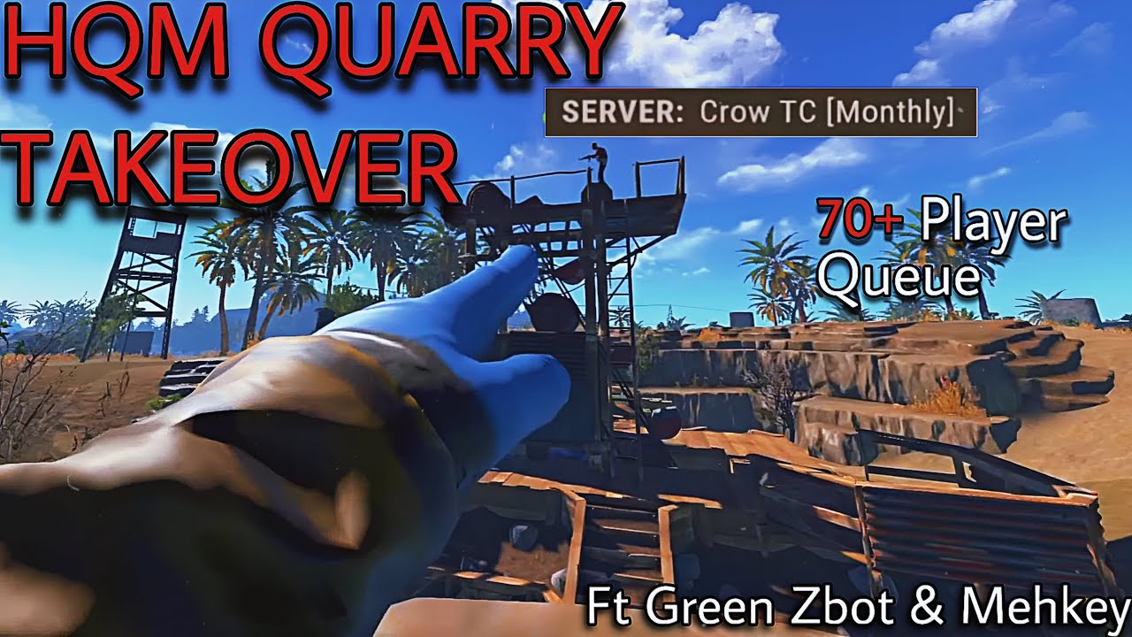 We Used HQM Quarry to Takeover the HIGHEST POP Server - Rust Console ...
