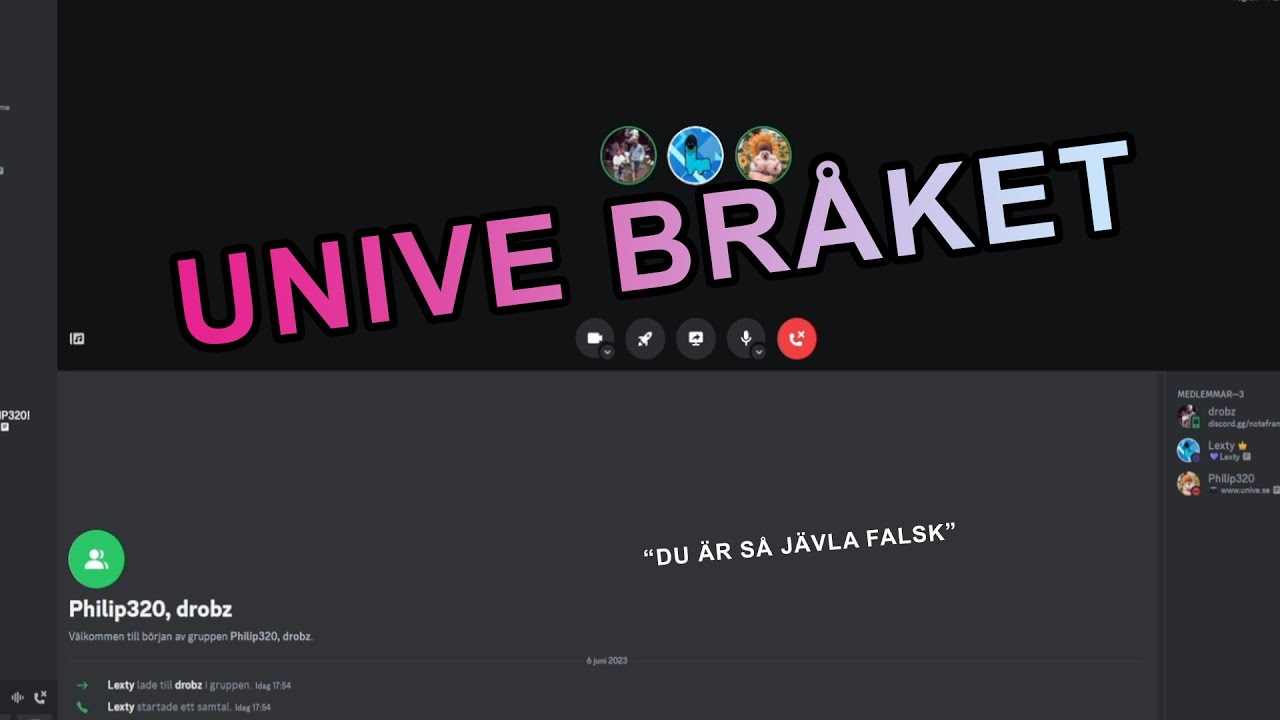 "DU ÄR SÅ JÄVLA FALSK - PHILIP320" - BRÅKET MELLAN PHILIP320 OCH DROBZ ...