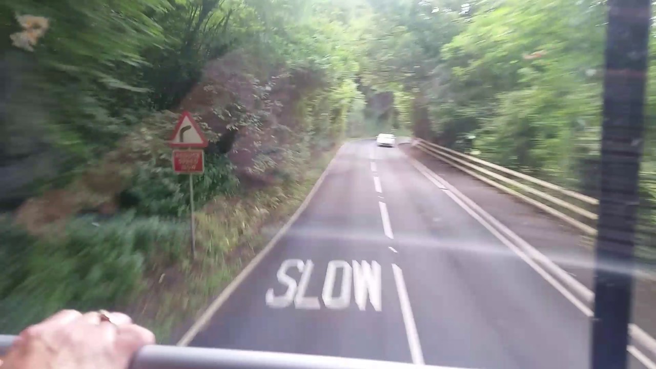 Southern Vectis Route 3 bus ride from Ventnor to Shanlin Isle of Wight ...