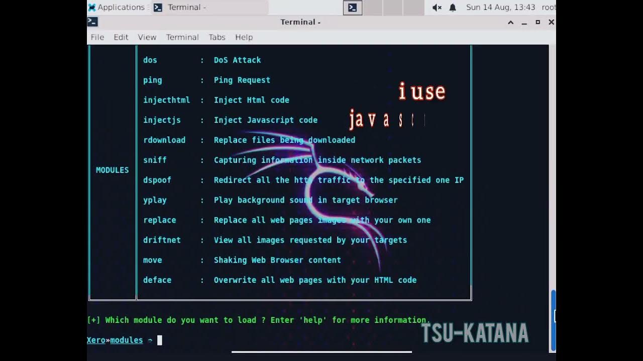 Xerosploit tutorial how inject javascript network - YouTube