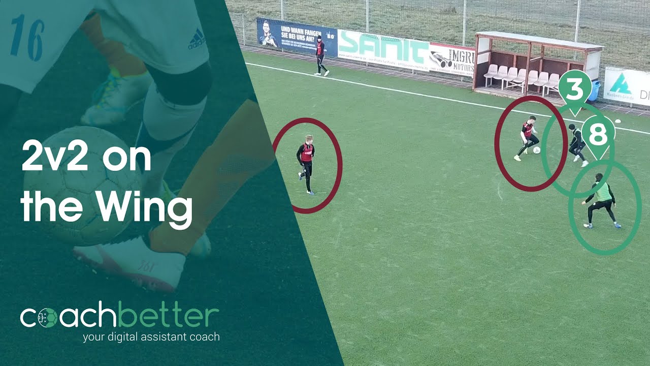 How to Defend a 2v2 on the Wing | Soccer Training activity ⚽ ...