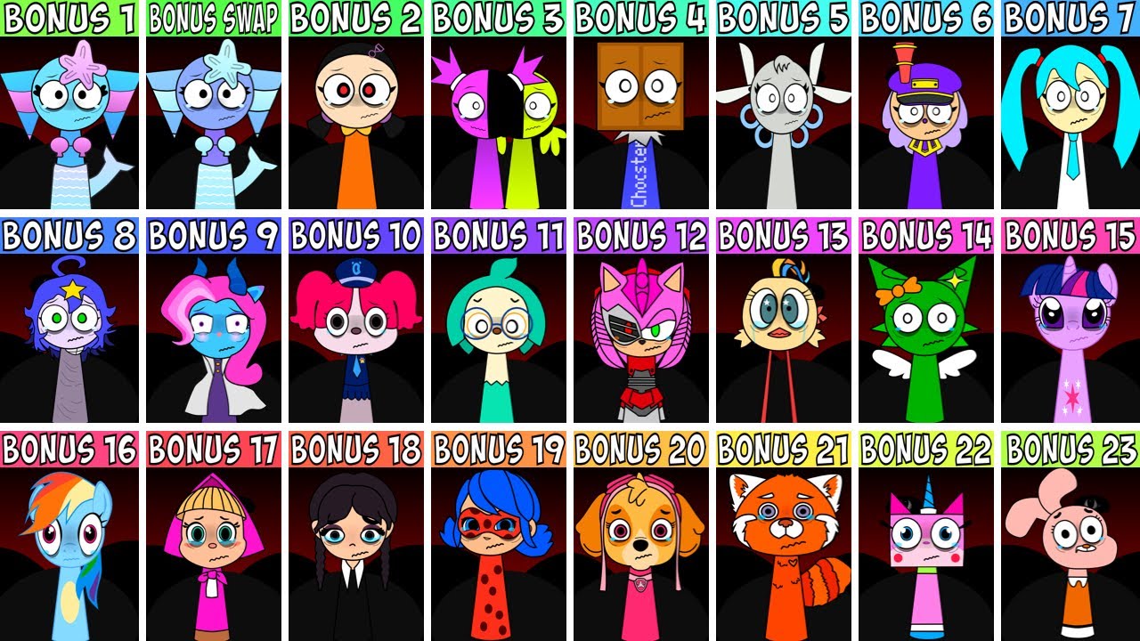 Incredibox Sprunki ALL SWAPPED BONUS Characters - YouTube
