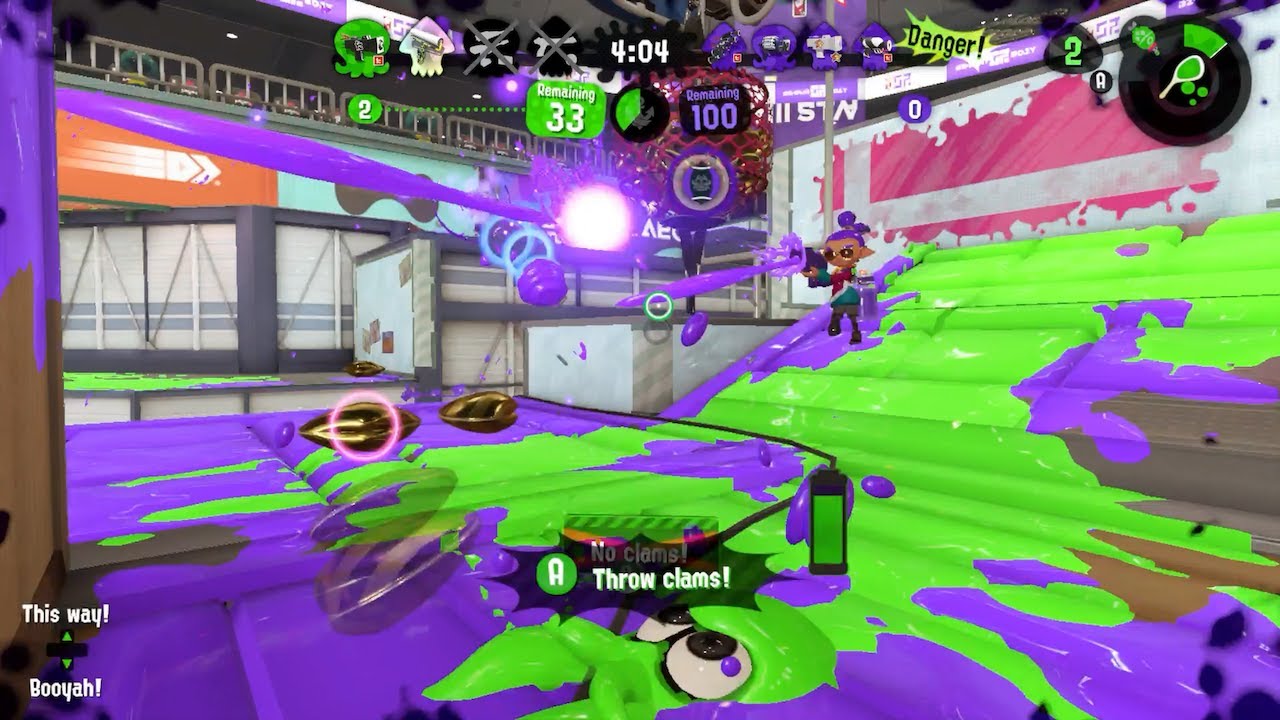 Splatoon 2: Almost one-way in Clam Blitz [15(2)-6, Kensa Splattershot ...