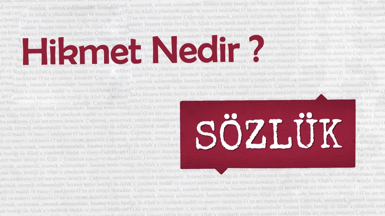 Hikmet Nedir? - YouTube