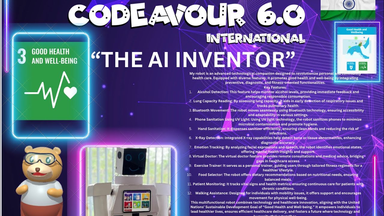 MEDICAL CARETAKER HUMANOID ROBOT#codeavour #stempedia - YouTube