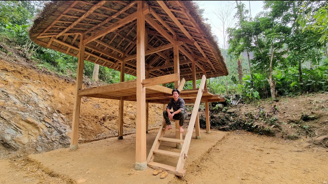 How it's made Build a wooden house, Amazing stairs building skill - YouTube
