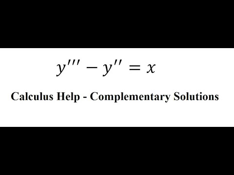 Calculus Help: Complementary Solution and Particular Solution ...