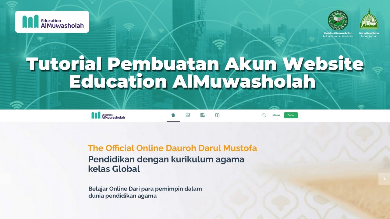 TUTORIAL PEMBUATAN AKUN DI WEBSITE EDUCATION ALMUWASHOLAH - YouTube