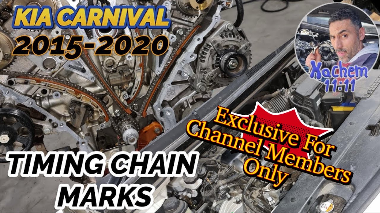 Kia Carnival 2015 to 2020 Engine Timing Chain Marks - YouTube