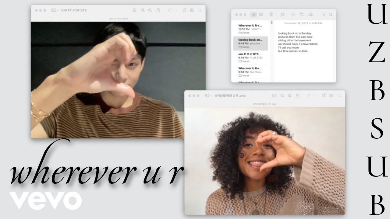 [UZB SUB] UMI, V - wherever u r (ft. V of BTS) official lyric video ...