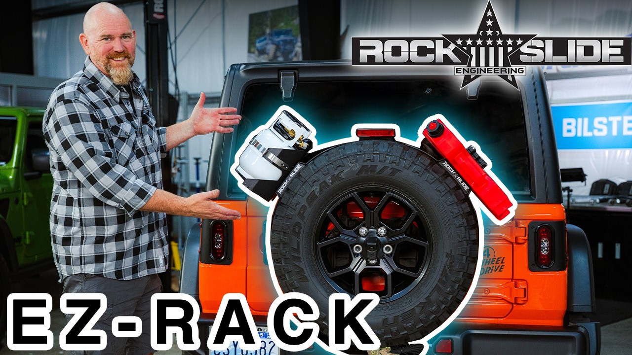 Rock Slide Engineering EZ Rack Rotopax & Propane Mount - YouTube