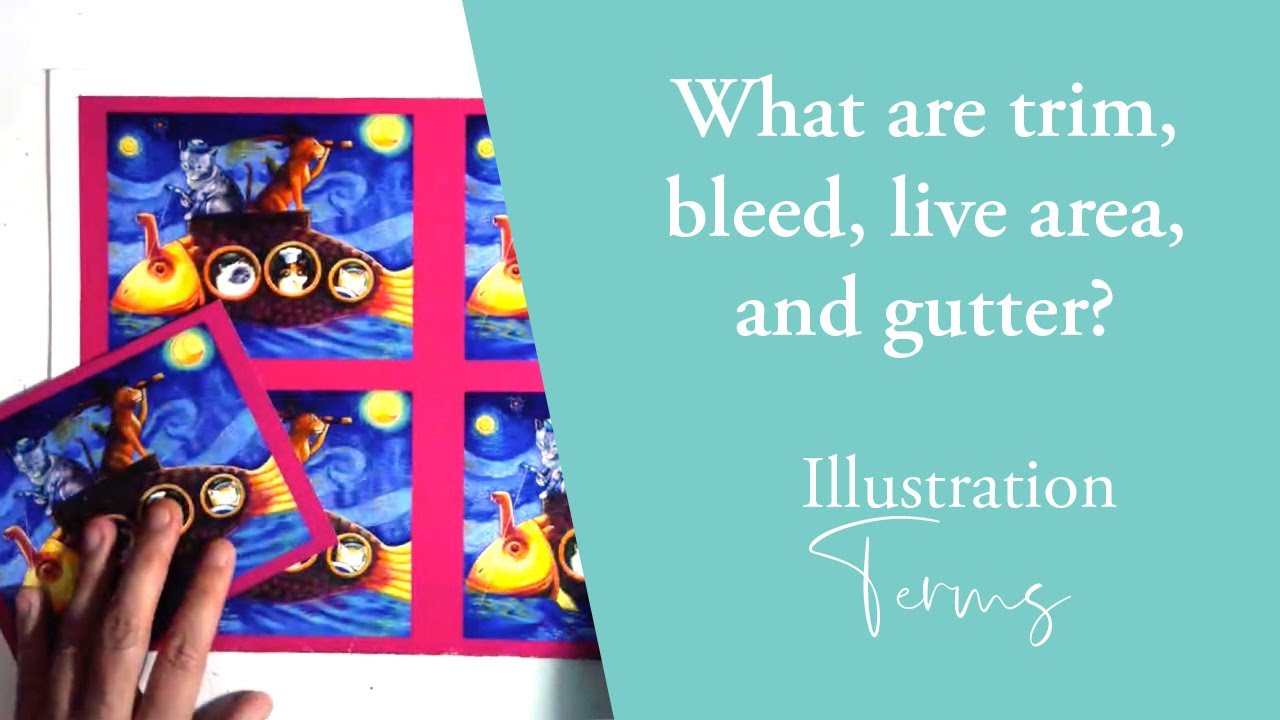 What are bleed, trim, live area, and gutter in illustration? - YouTube