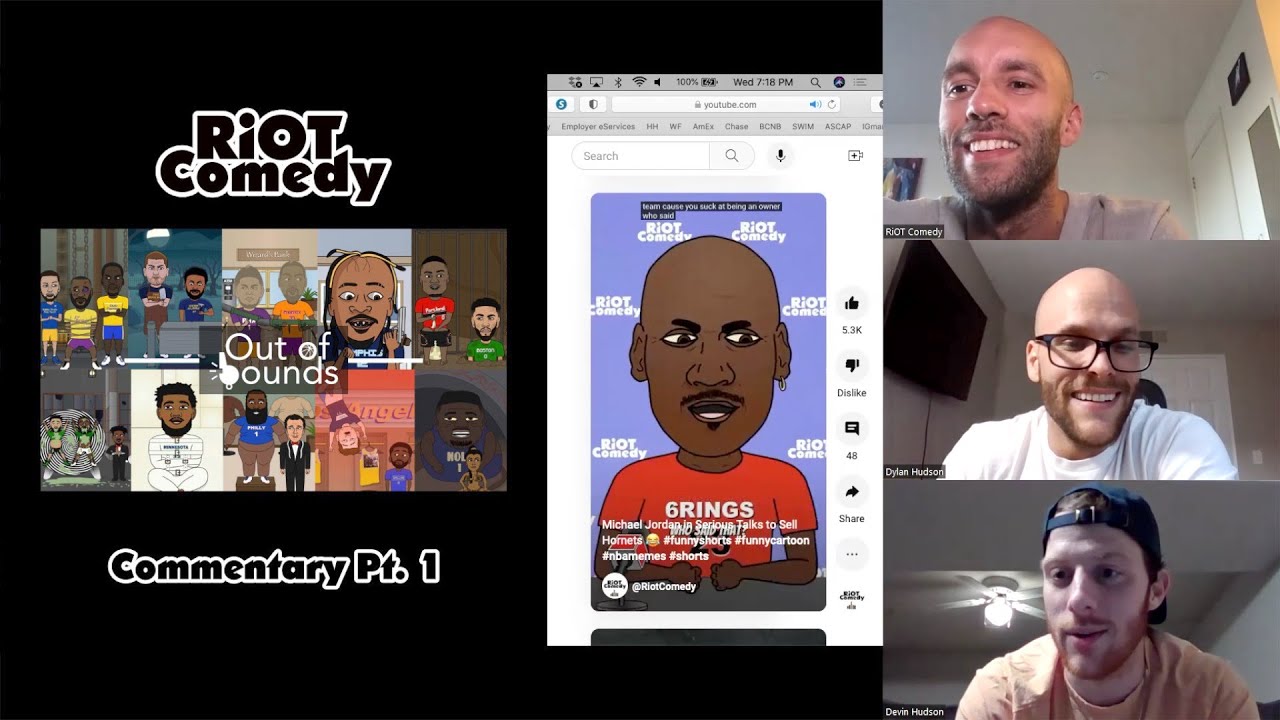 Out of Bounds NBA Cartoon Commentary Pt. 1 with RiOT Comedy creators ...
