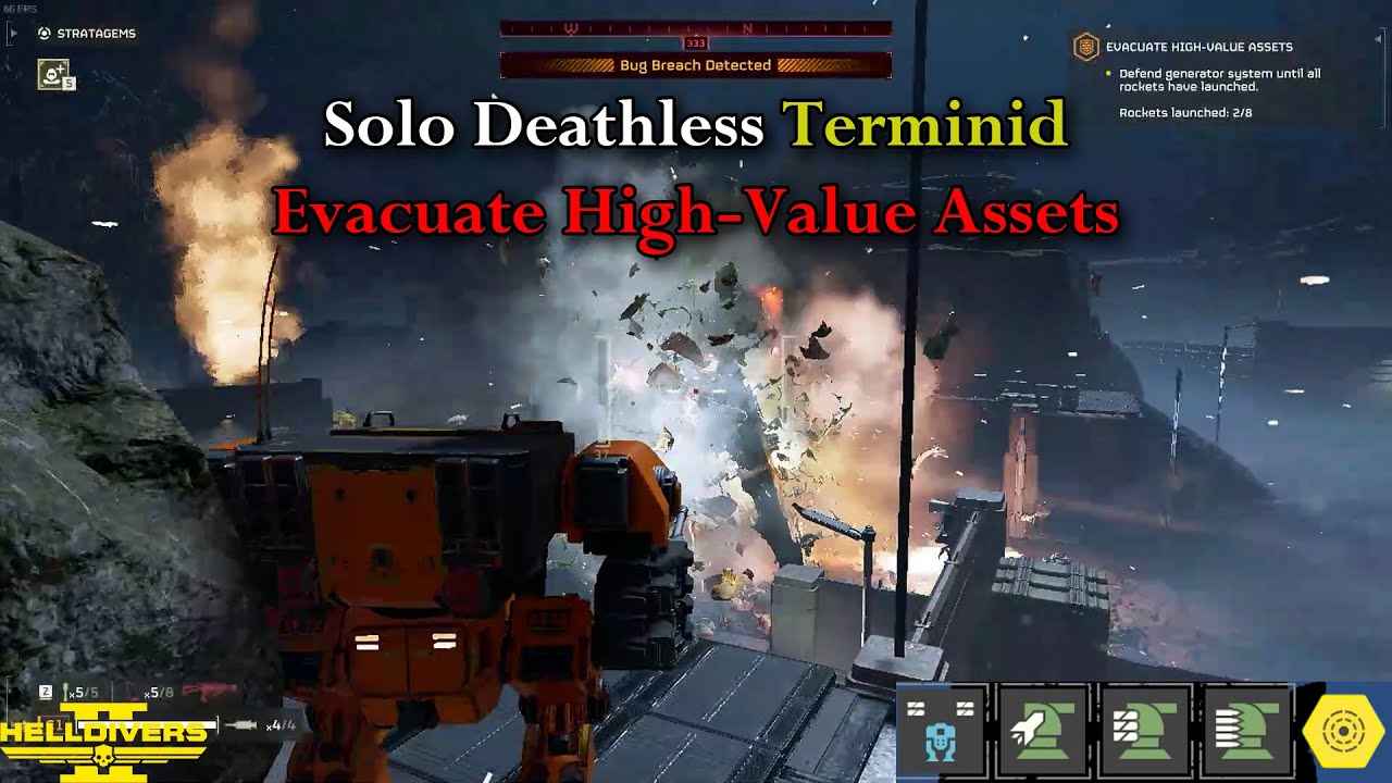Solo Terminid Evacuate High-Value Assets (Deathless) | Helldivers 2 - YouTube