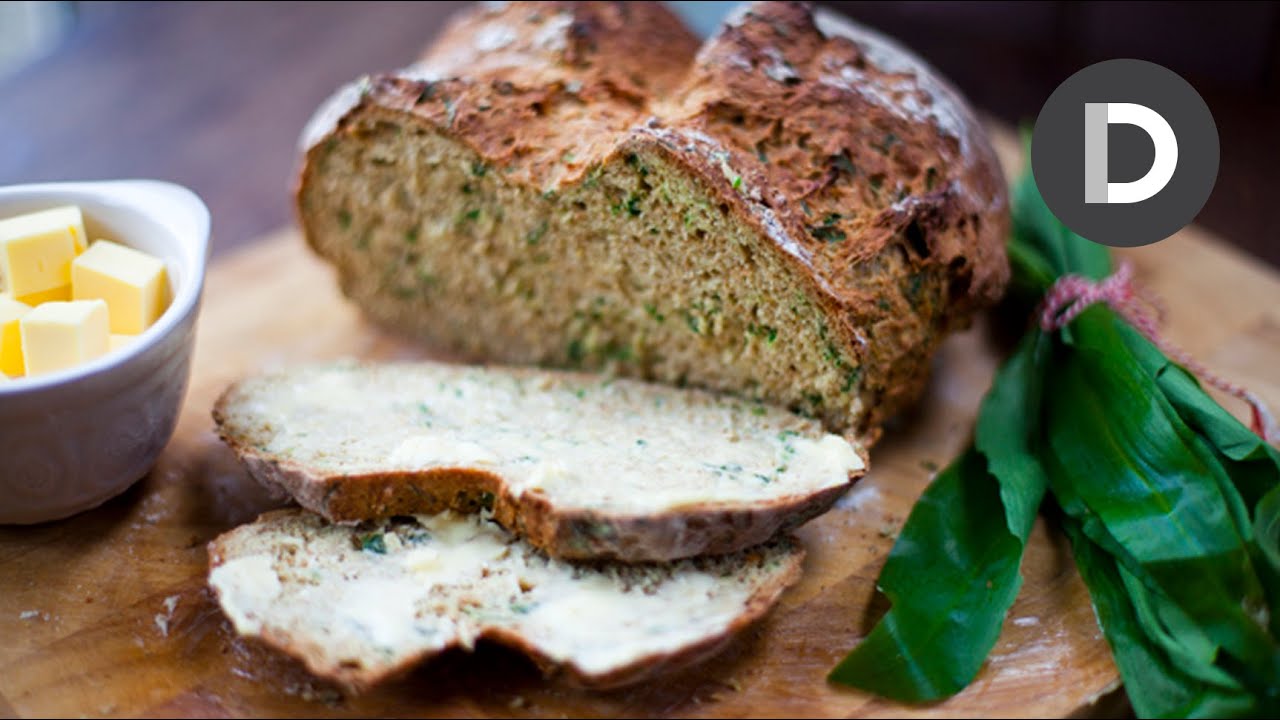 Wild Garlic Irish Soda Bread - YouTube