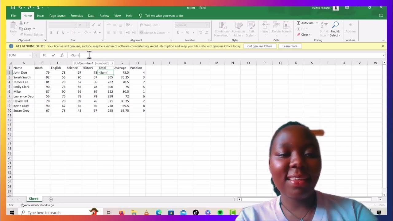 How to create report cards in Microsoft Excel - YouTube