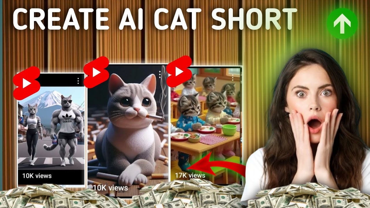 how to create ai short ll create ai cat short - YouTube