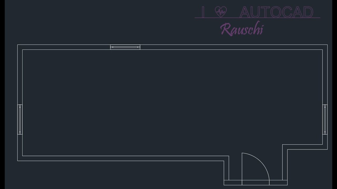 Autocad - Wie zeichnet man schnell einen Grundriss? - YouTube