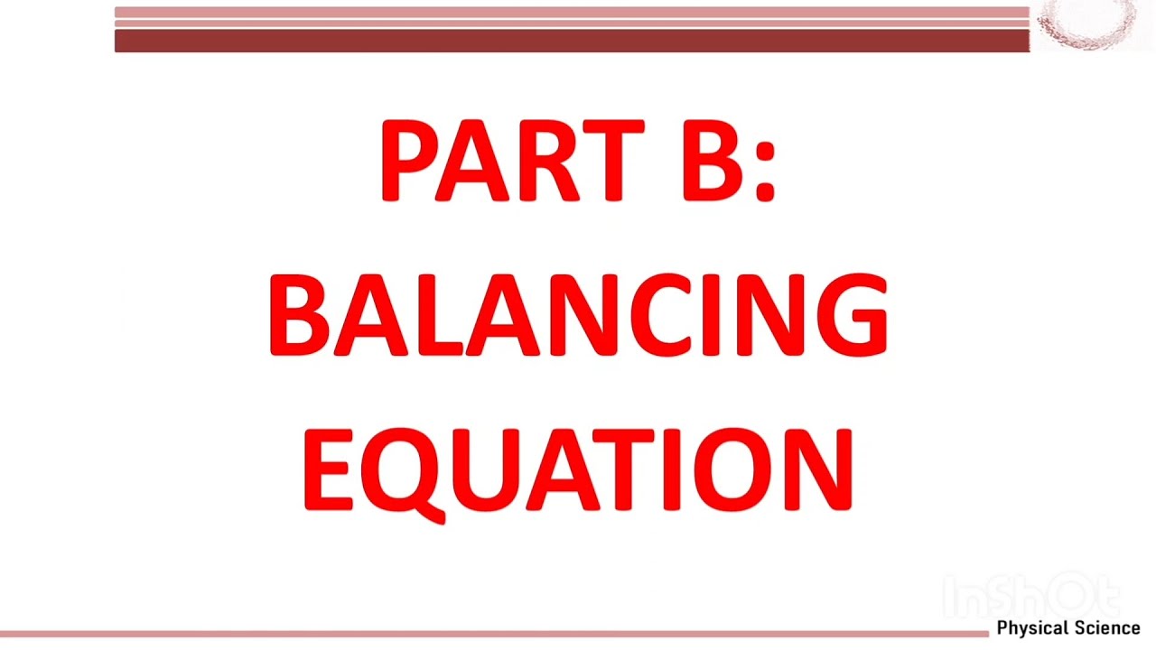 STOICHIOMETRY: BALANCING EQUATION + Sample Equations - YouTube