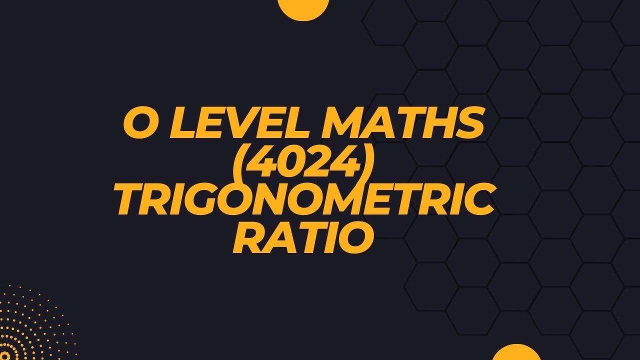 O Level Math - Trigonometric Ratio Examples ( Part 2 ) - YouTube
