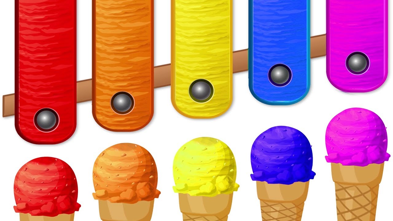 Helados con Bolas de Colores para Aprender Números y Colores | Campo ...