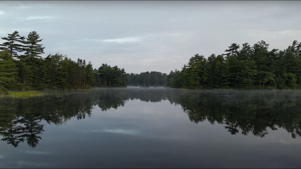 Morning at Papermill Lake - drone aerial footage. Bedford, Nova Scotia ...