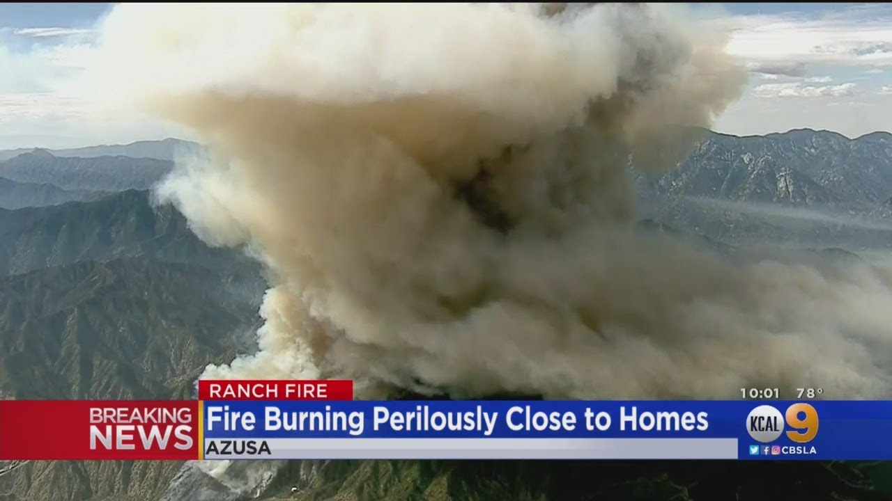Over 3,000 Acres Burned By Ranch Fire In Azusa - YouTube