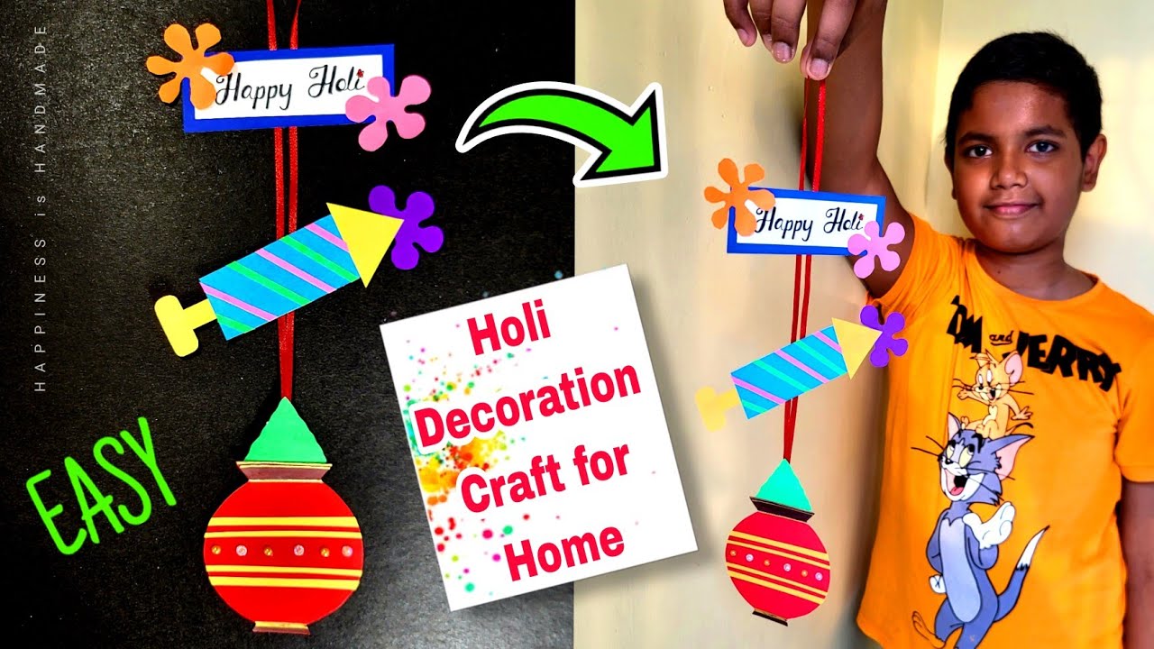 Holi Decoration Ideas for Home || Holi Craft Ideas || Paper Craft for ...