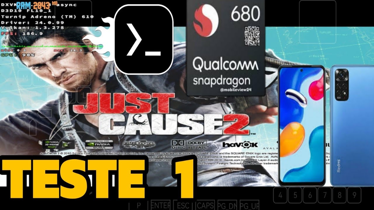 JUST CAUSE 2 ANDROID MOBOX, SNAPDRAGON 680 ADRENO 610 TEST 1 : CRASH ...