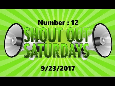 Saturday Shout Out for 9/23/2017 - YouTube