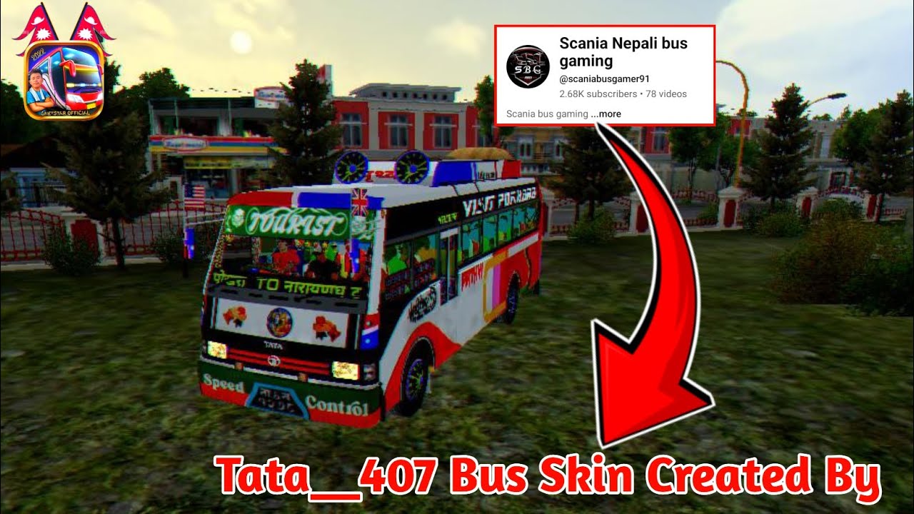 Nepali Tata__407 Bus Skin #bussid #bussidnepal #nepalibusskin #gaming ...