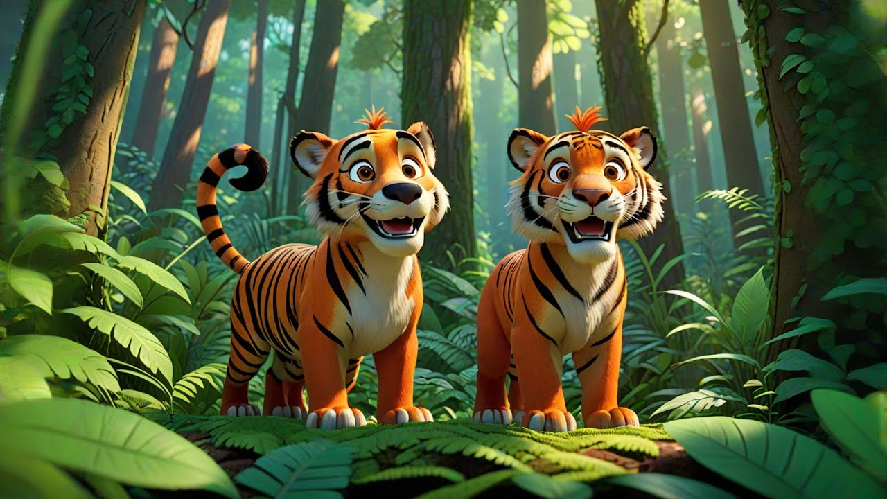 Two Giggling Tigers Hide and Seek | Fun Hide and Seek Song for Kids ...