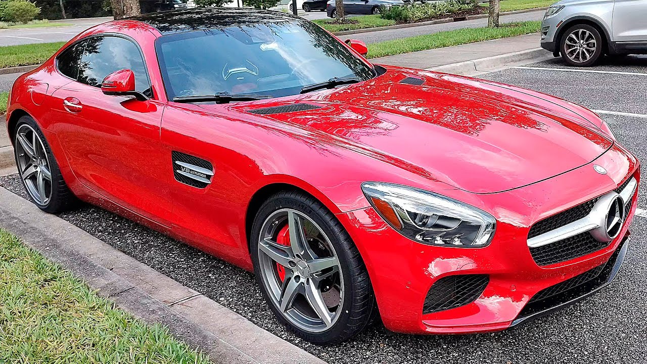 MERCEDES-BENZ AMG GT S. Red lightning appeared on the roads of The USA ...