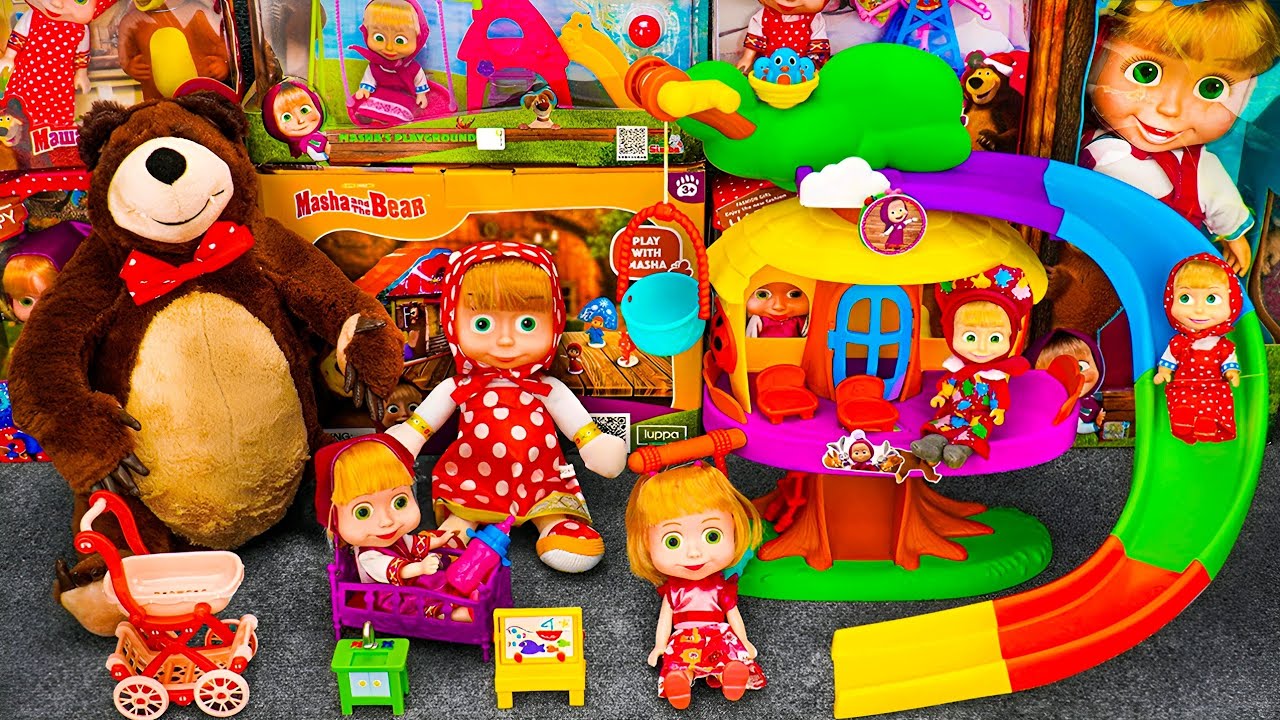 13 Minutes Satisfying With Unboxing Cute Masha And The Bear Mashas 5826