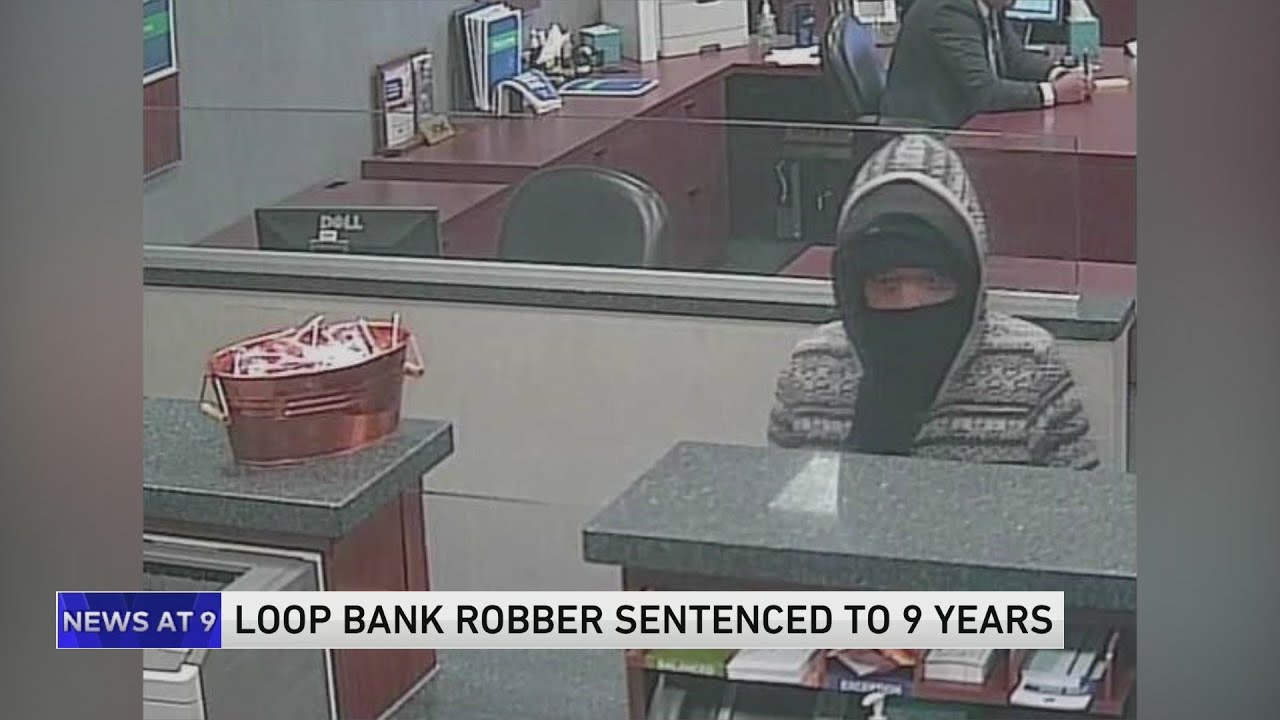 Man guilty of Loop bank robbery sentenced to 9 years in prison - YouTube