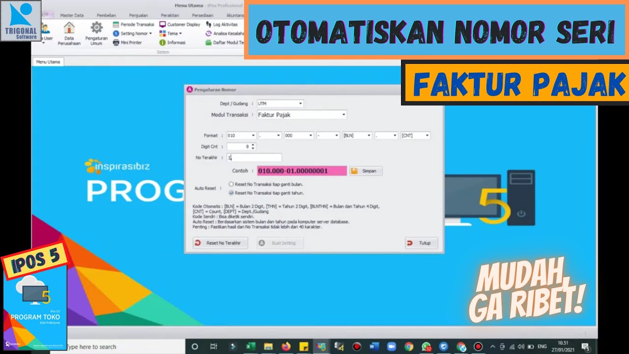 PROGRAM IPOS 5 - Cara Mengotomatiskan Nomor Seri Faktur Pajak Pada Ipos 5.0 | Trigonal Software ...