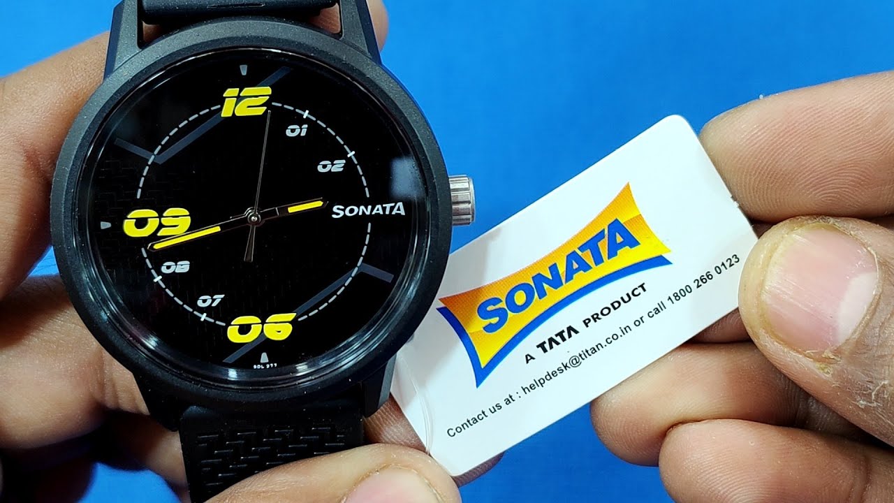 Sonata Watch Men's 77085PP13 - YouTube