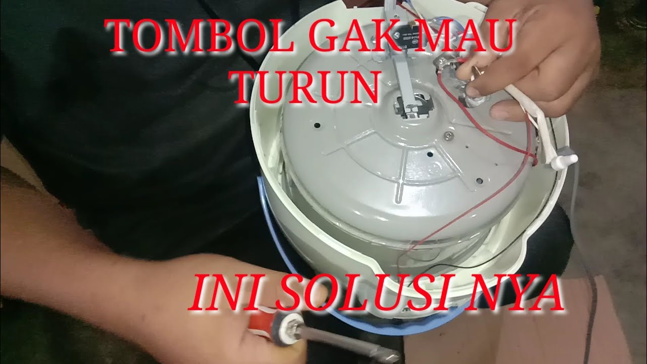 service magicom miyako tombol tidak mau turun - YouTube